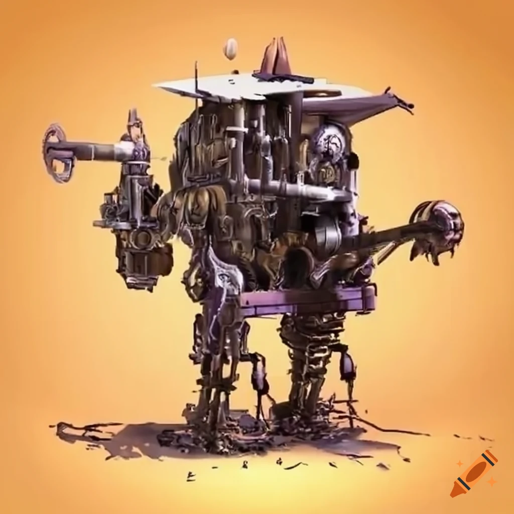 Weird metal machine big on Craiyon