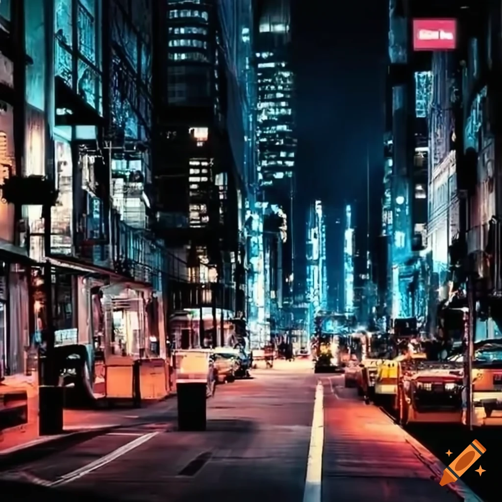 Metro city night on Craiyon