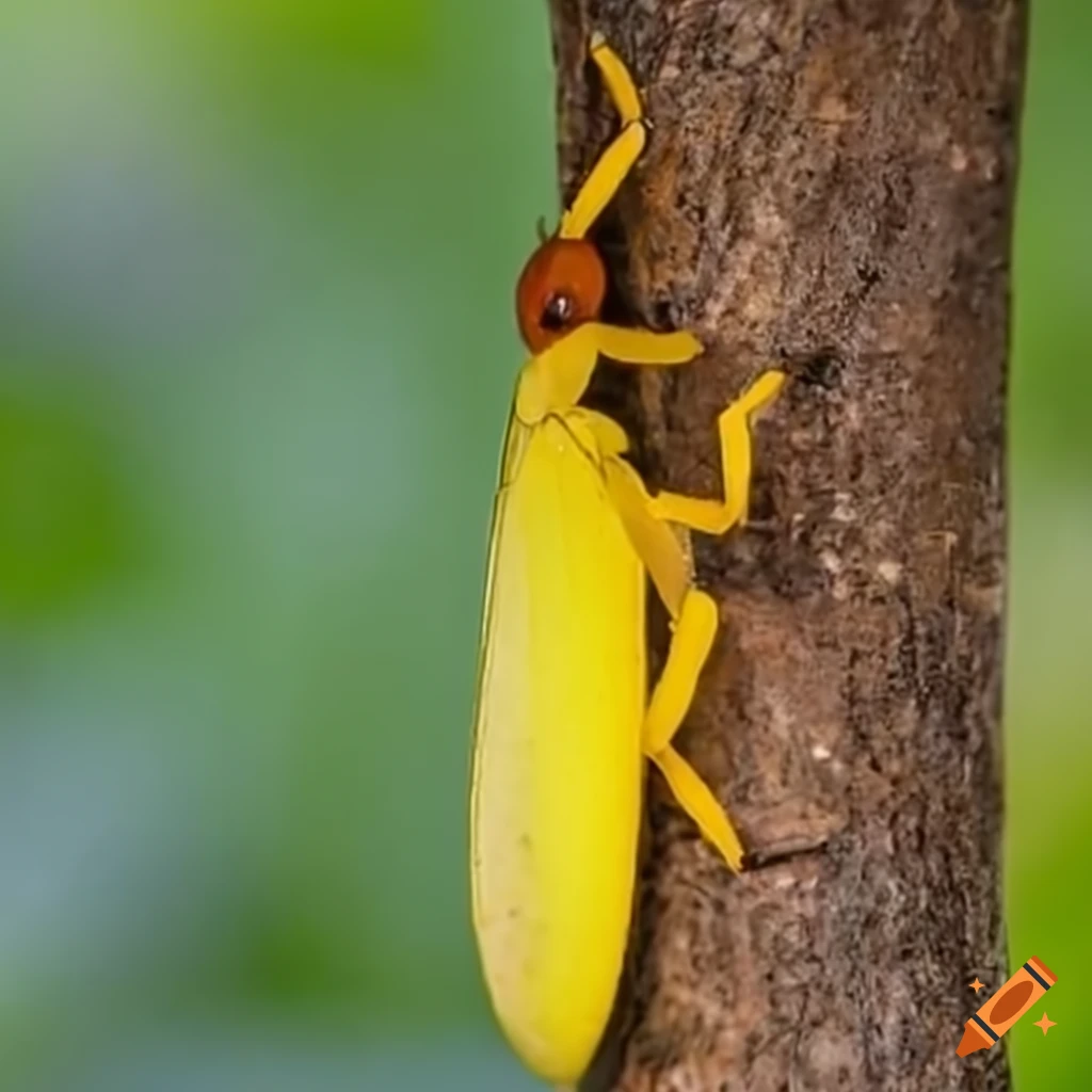 A large yellow insect that attacks lemon trees on Craiyon