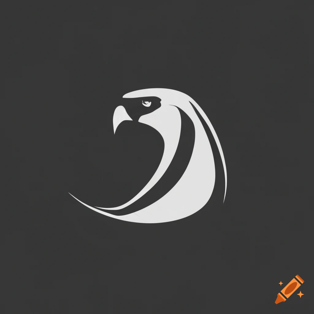 Corporate logo of a falcon, in the style of vector, vector drawing ...