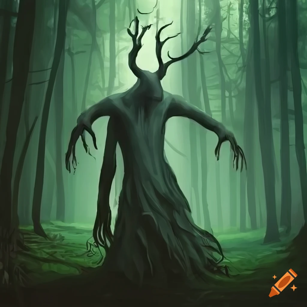 Mysterious forest spirit on Craiyon