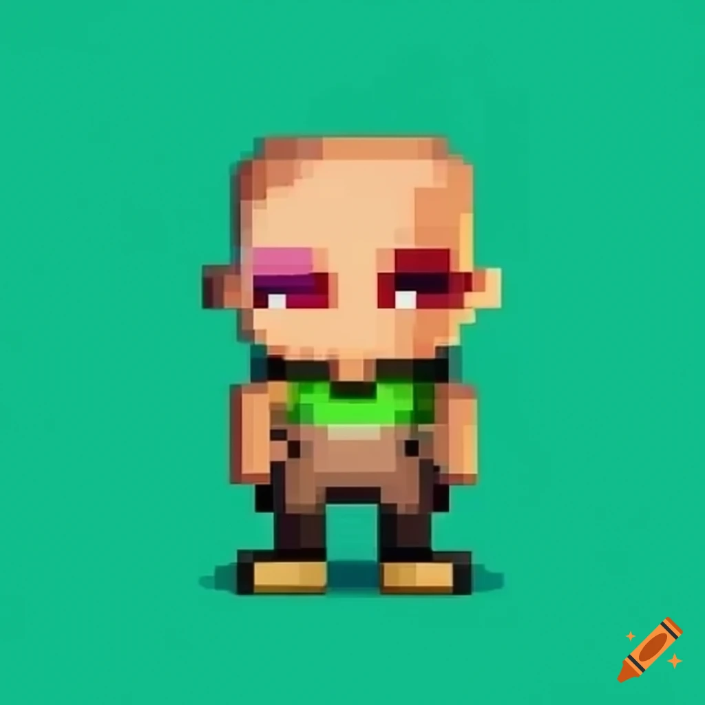 8x8 pixel character on Craiyon