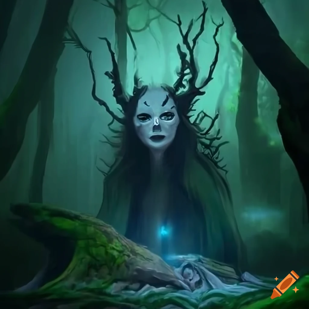 Mysterious forest spirit