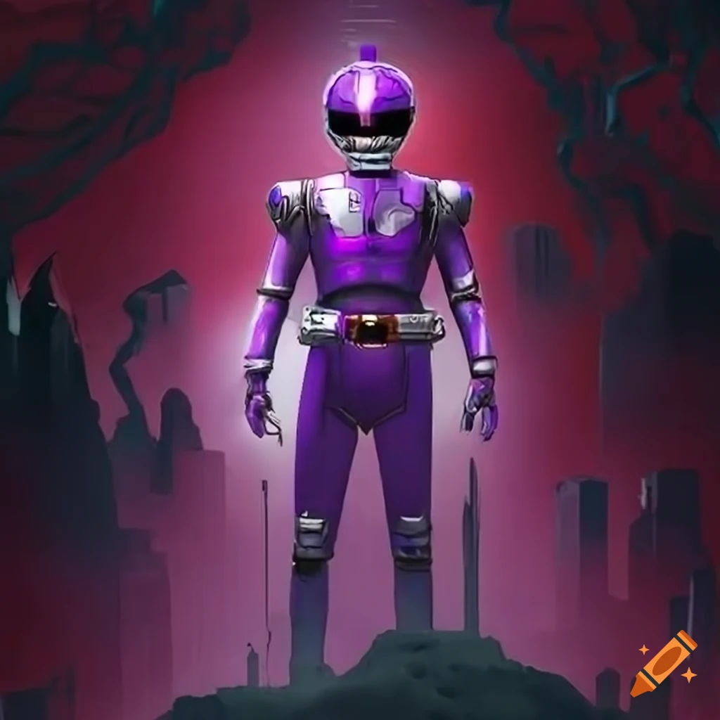 Artist rendering of a futuristic space alien warrior in a white and ...