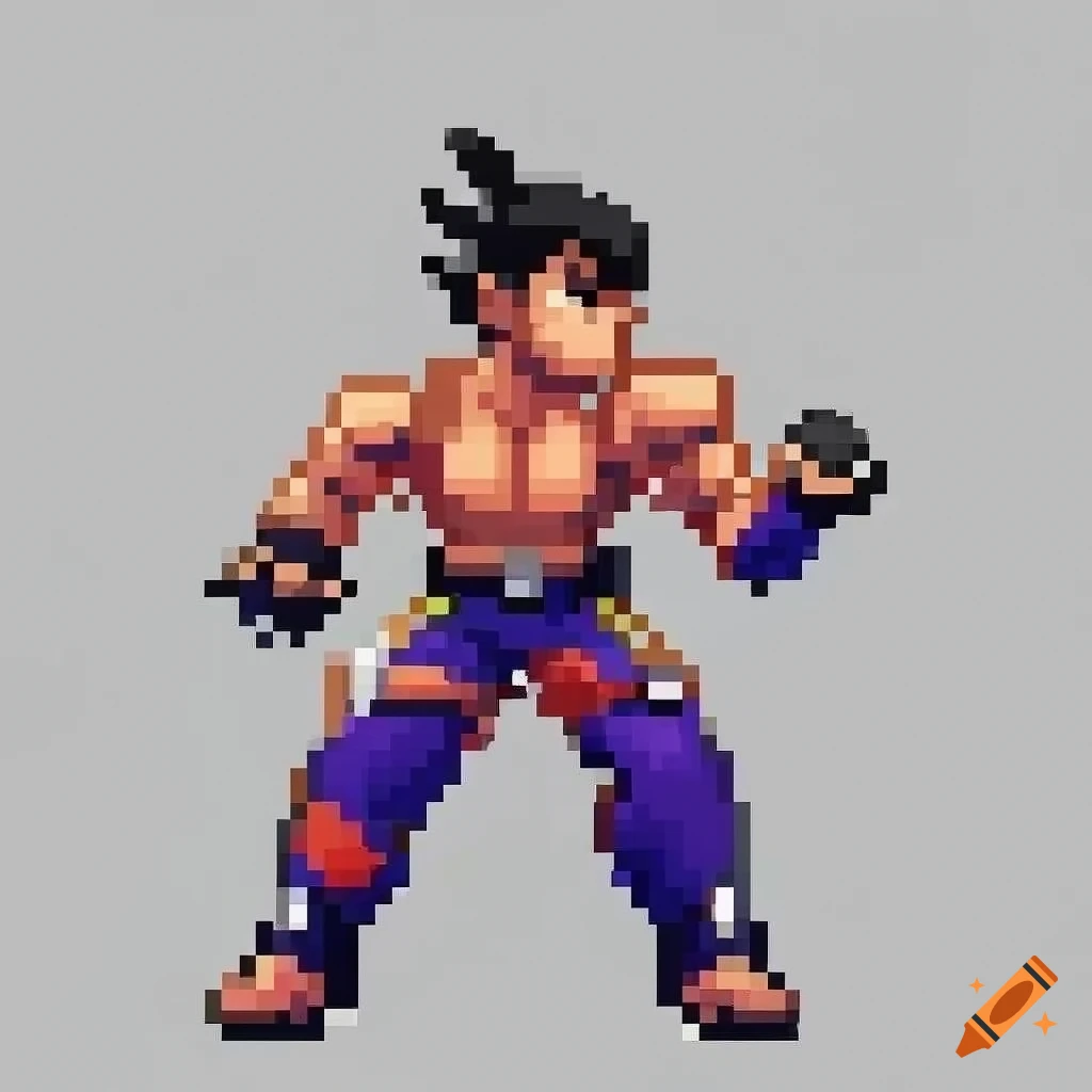 Fighting game character, gba pixel style