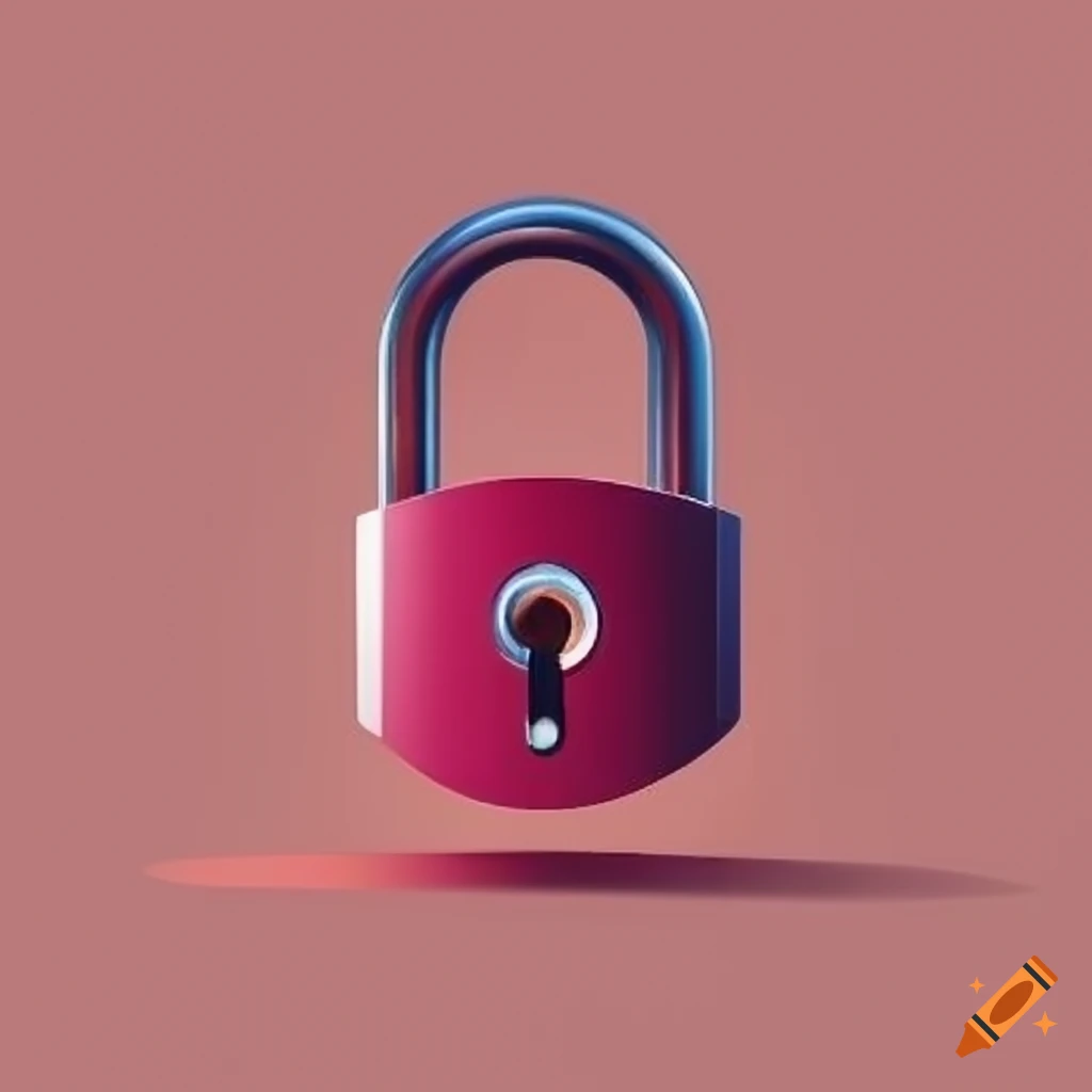 Padlock icon in a reddish tone