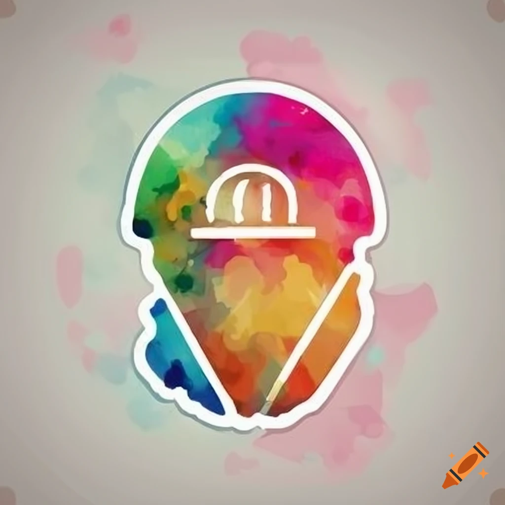 A logo for a modern sticker store brand on Craiyon