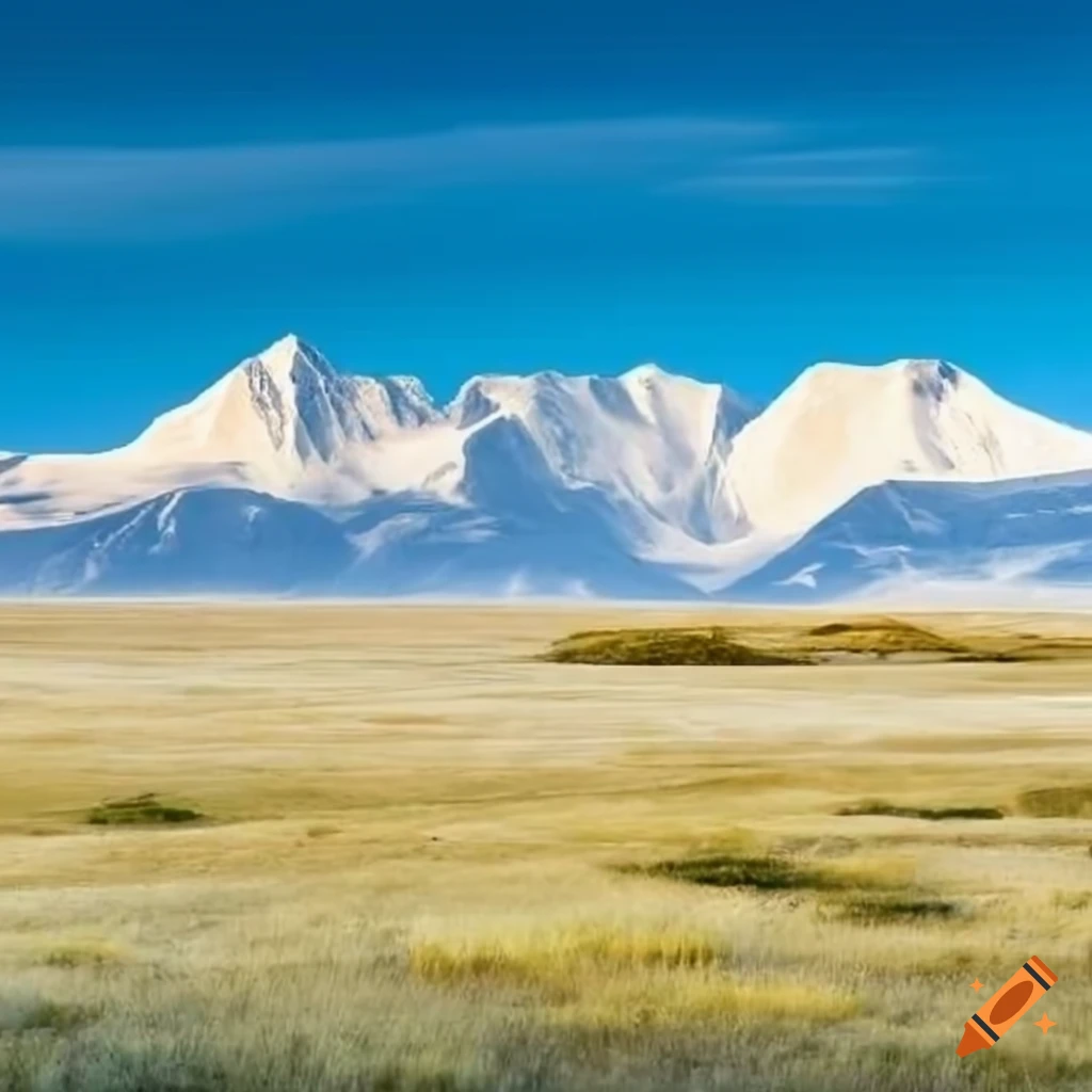 A vast high altitude steppe bristling with blocks of marble and granite