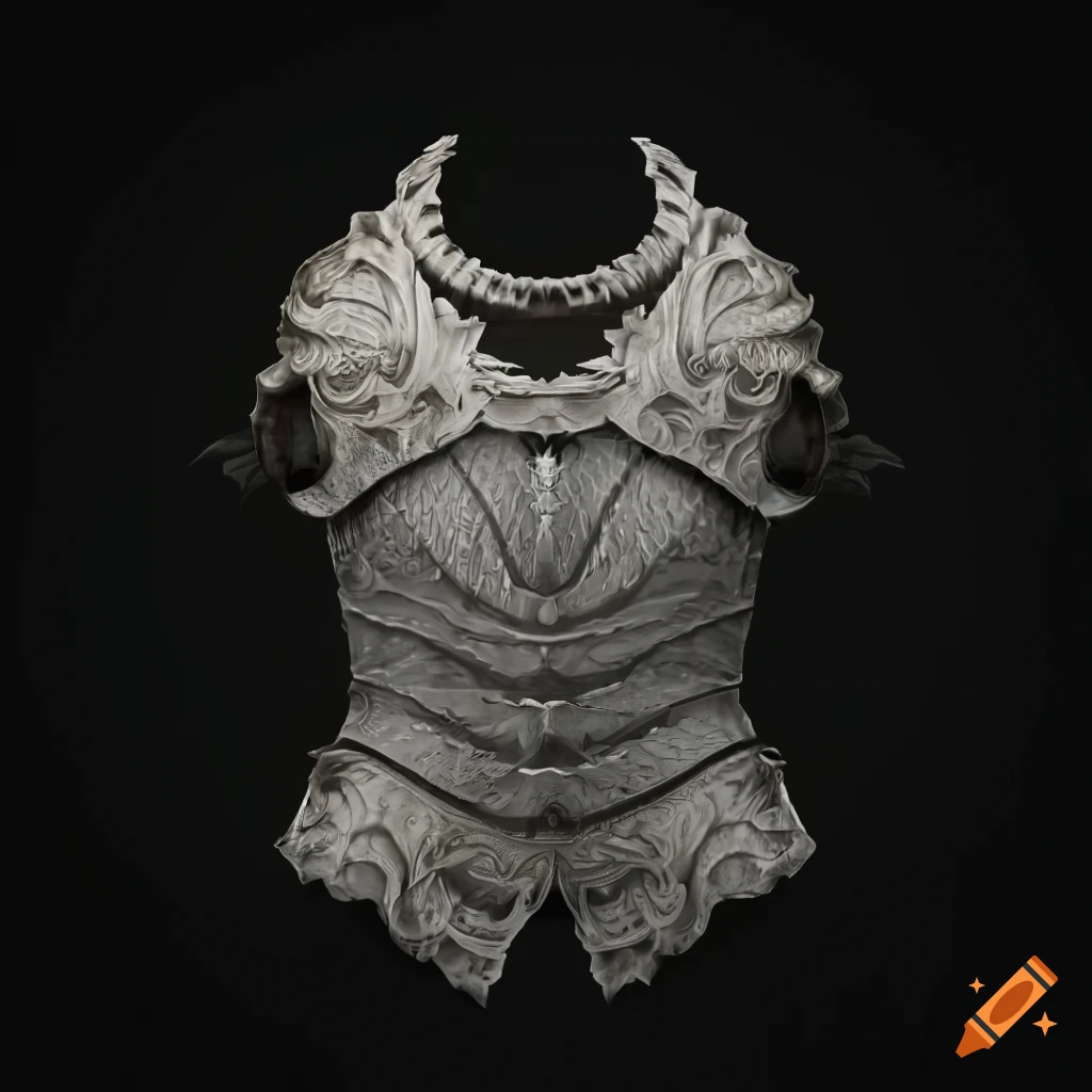 White ornamental armor texture