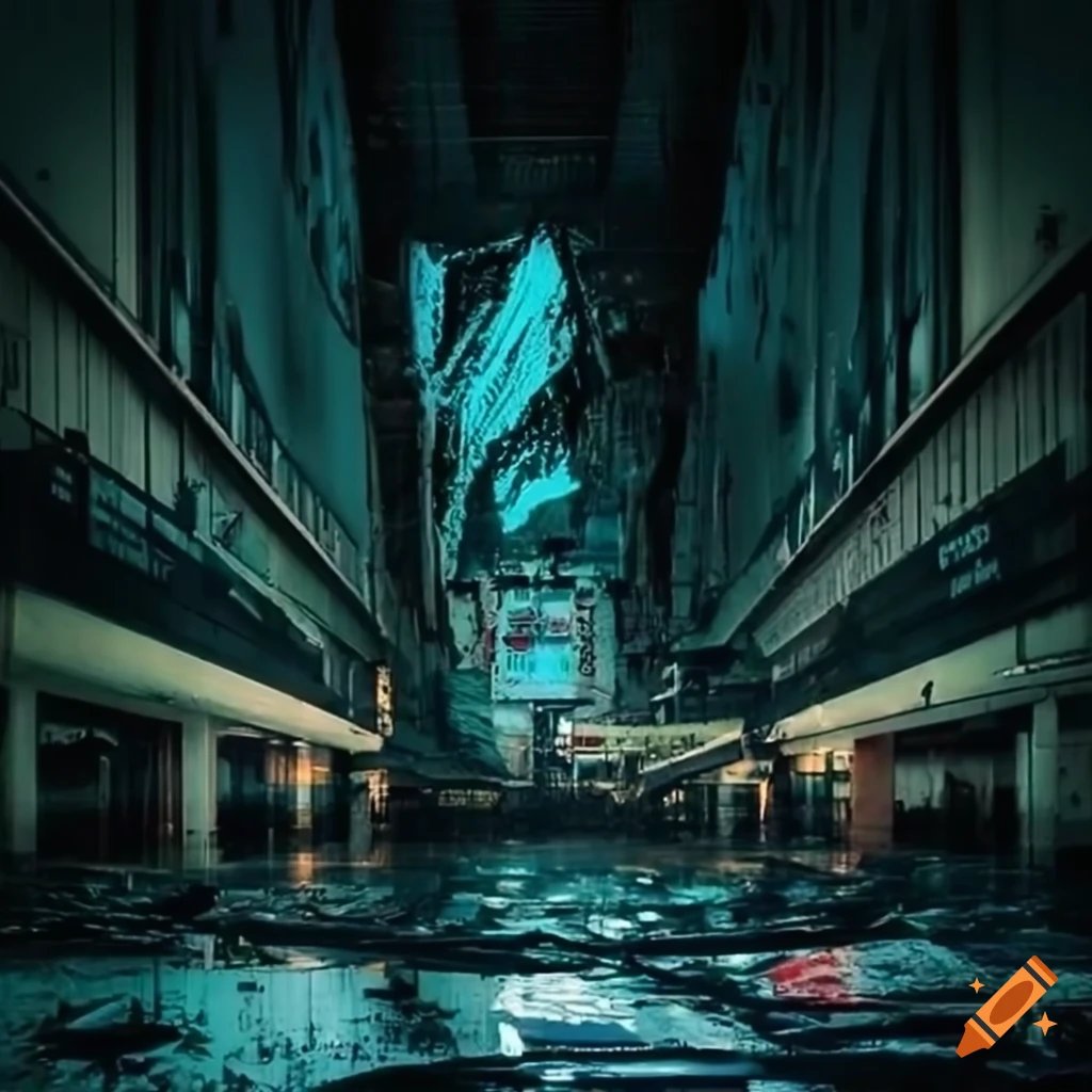 You stand at the heart of an abandoned mall in Tokyo, Japan, where the ...