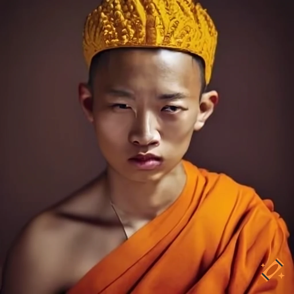 Male buddhist on Craiyon