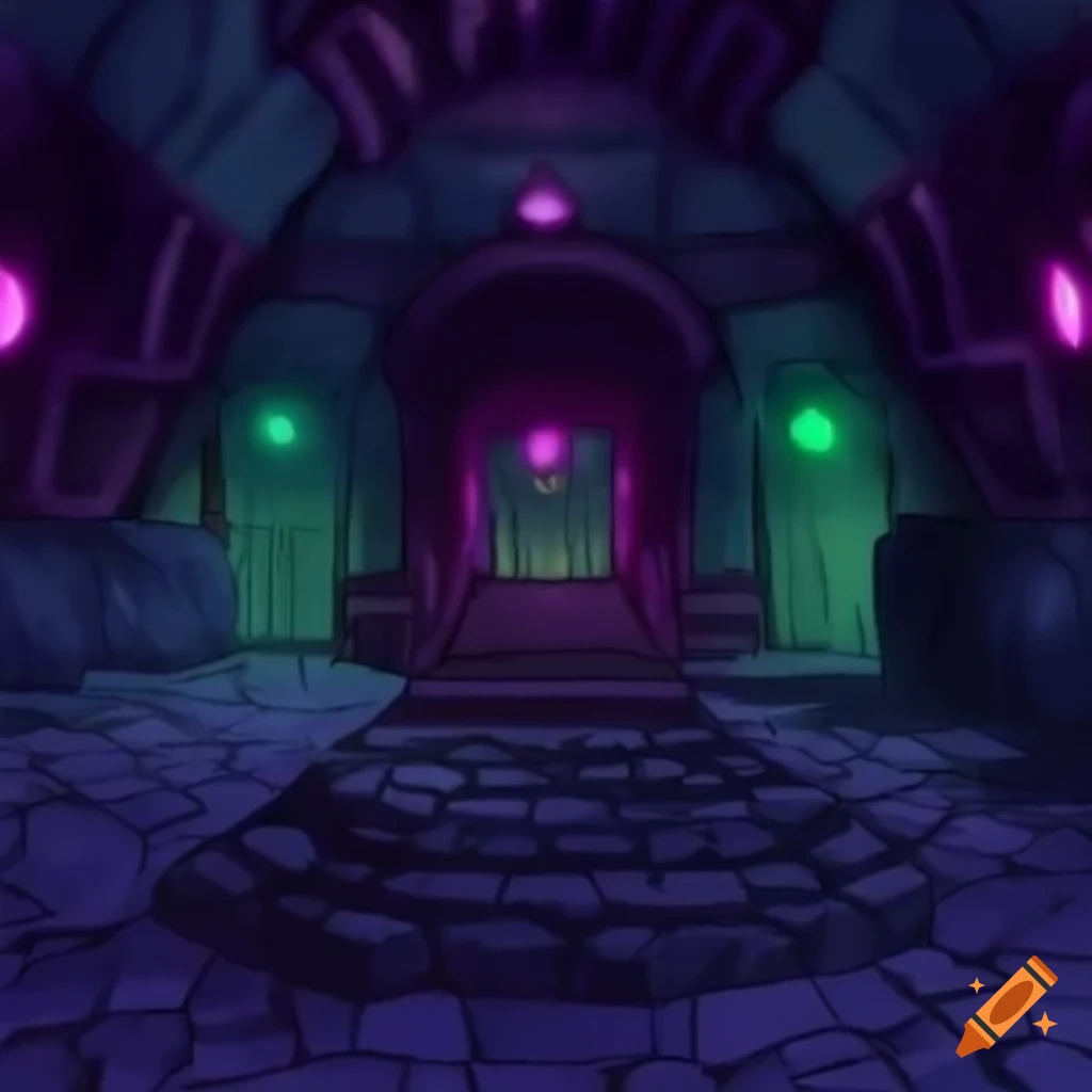 Anime dungeon guild room on Craiyon