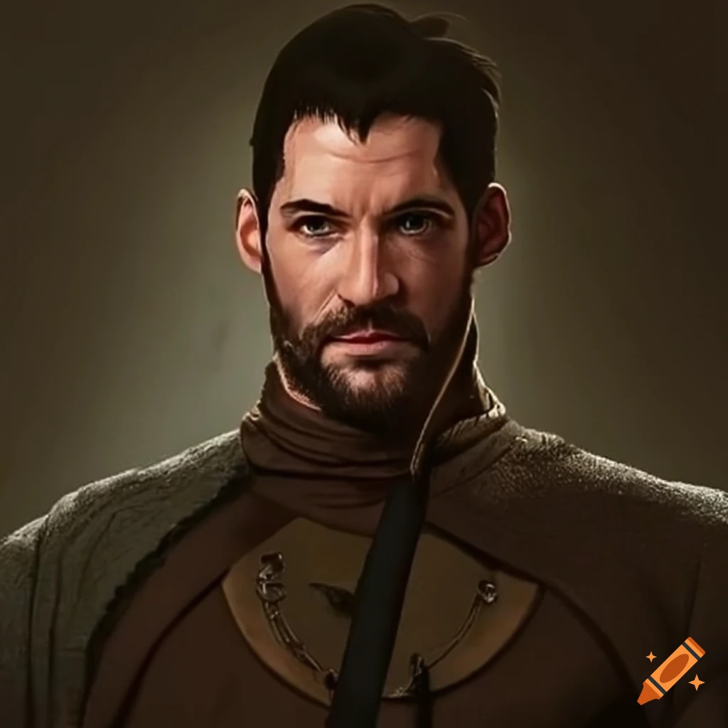 Tom ellis as a medieval archer on Craiyon