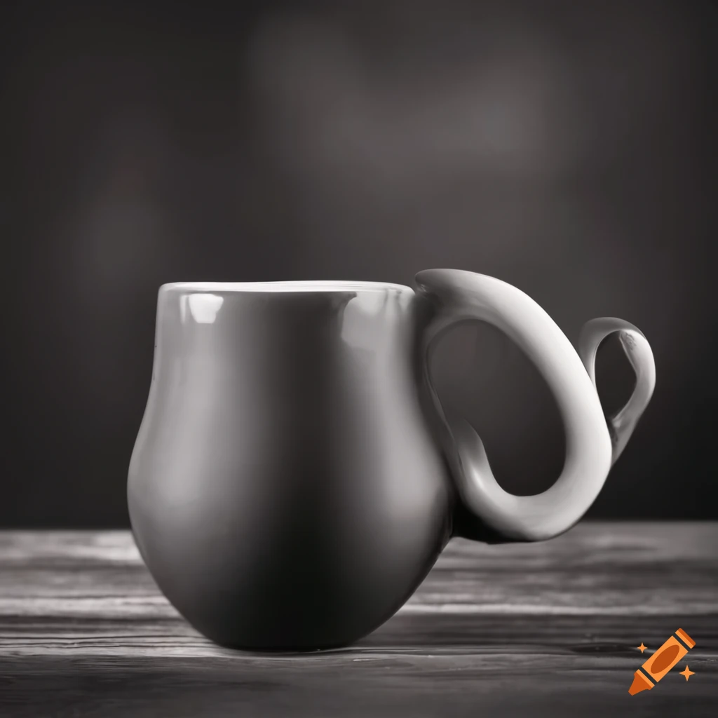 Mug design with organic form on Craiyon