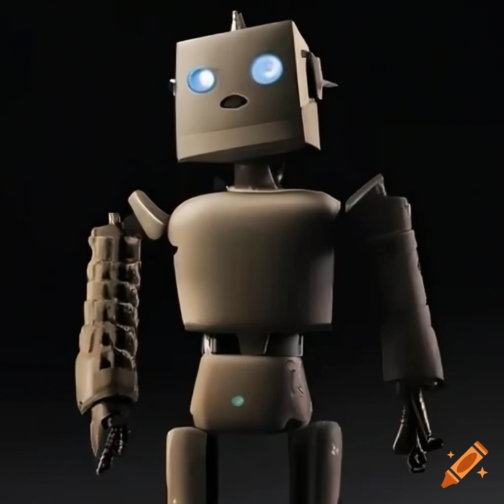 A Strict, Stern, Stoic Robot made of Stone named, "M0535" on Craiyon