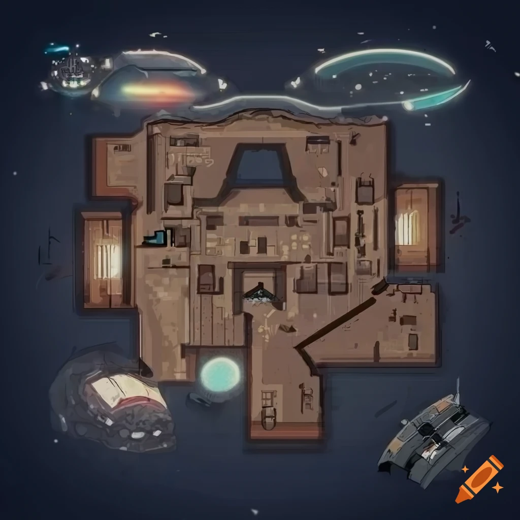 Military outer space hard sci-fi War-gaming map, isometric perspective on Craiyon