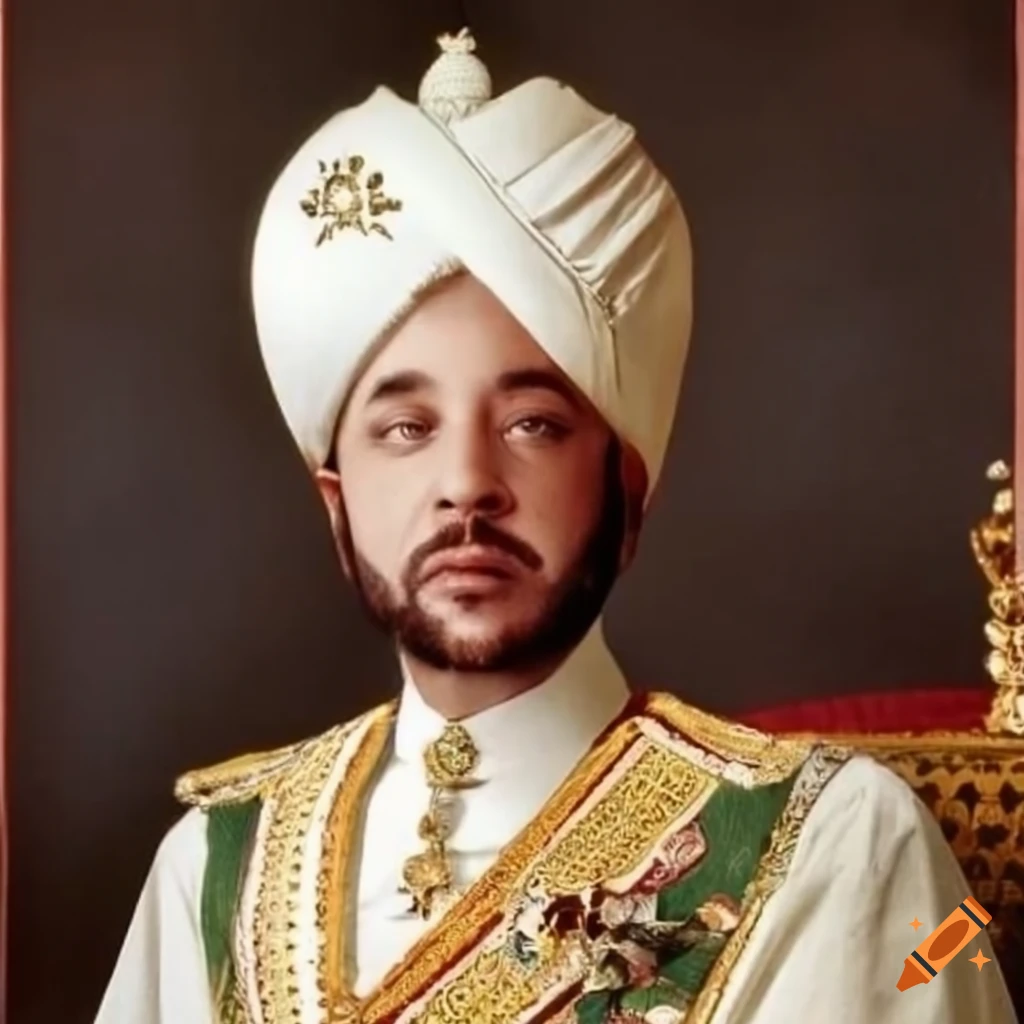 Mohammed v, sultan of morocco in traditional attire on Craiyon