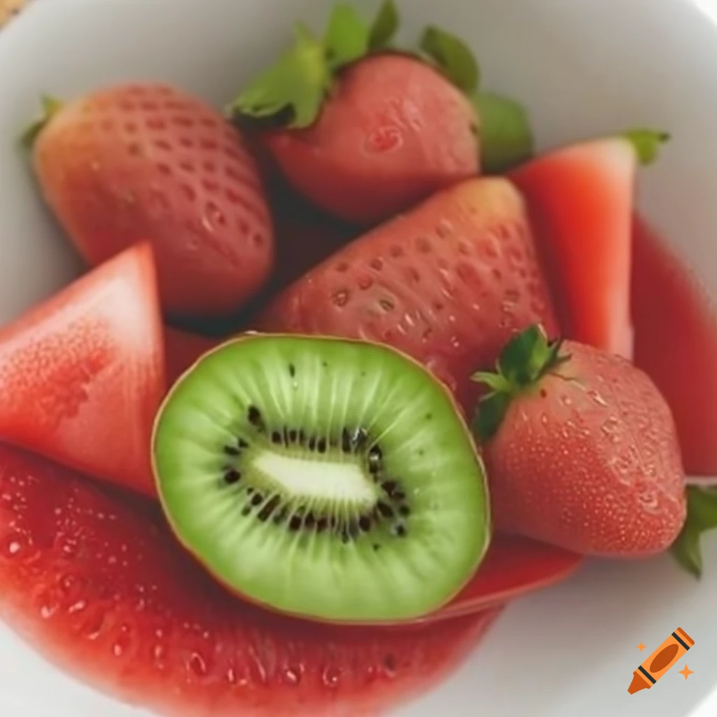Watermelon strawberry kiwi