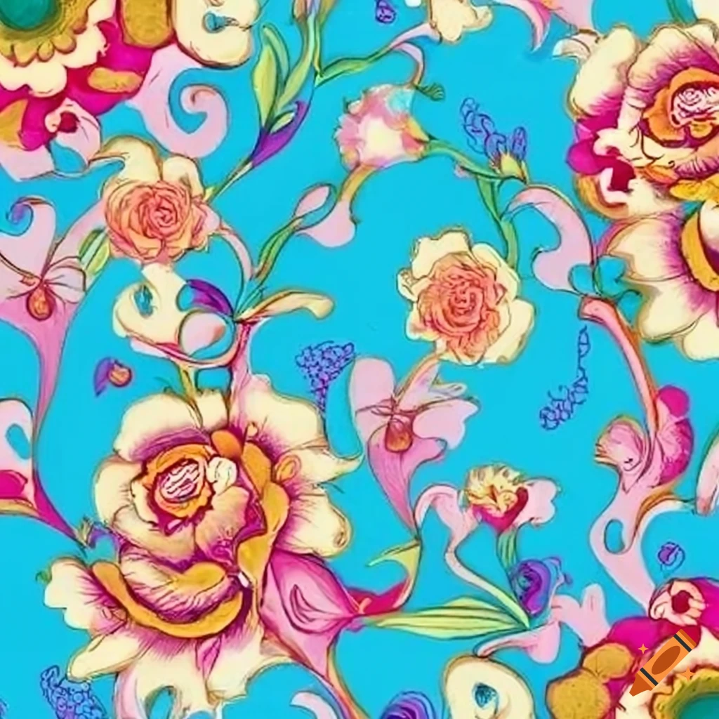 Multi color floral provencal patterns