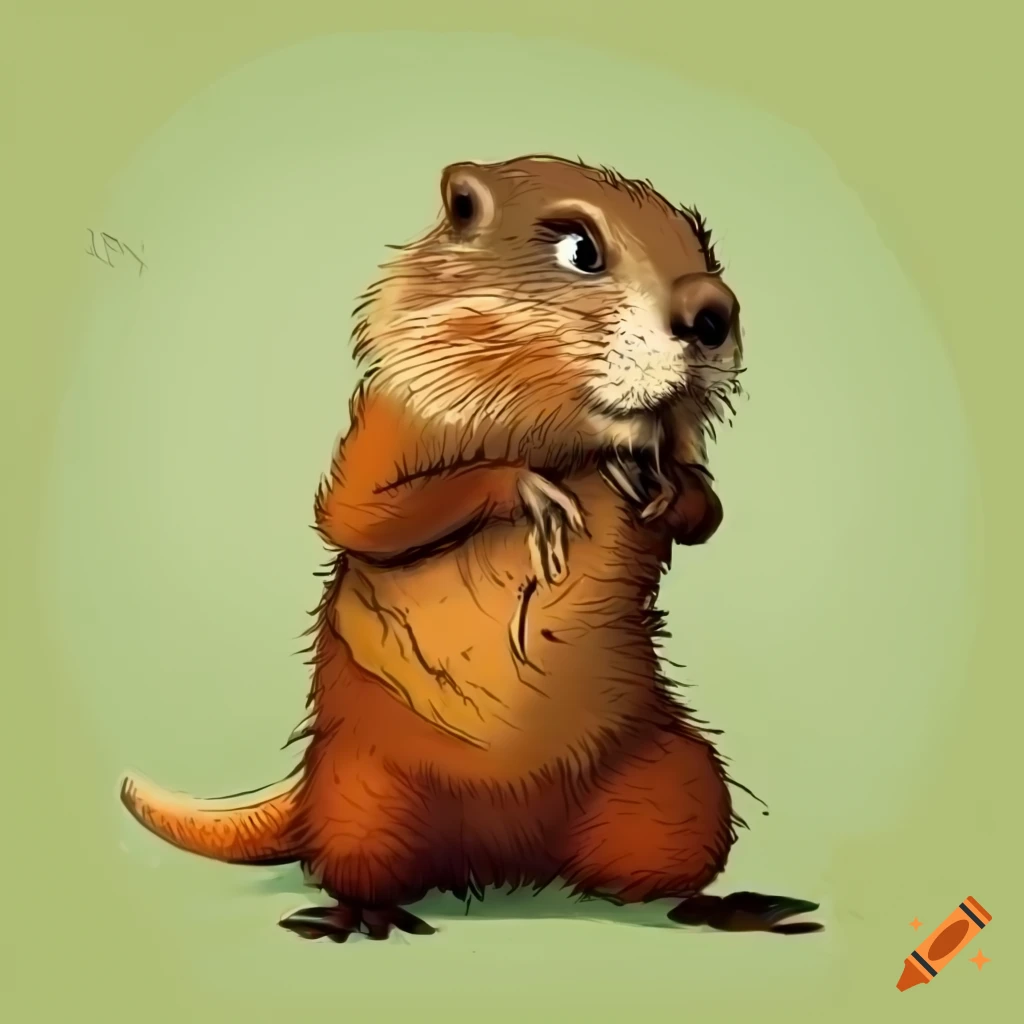 Anthropomorphic groundhog on Craiyon