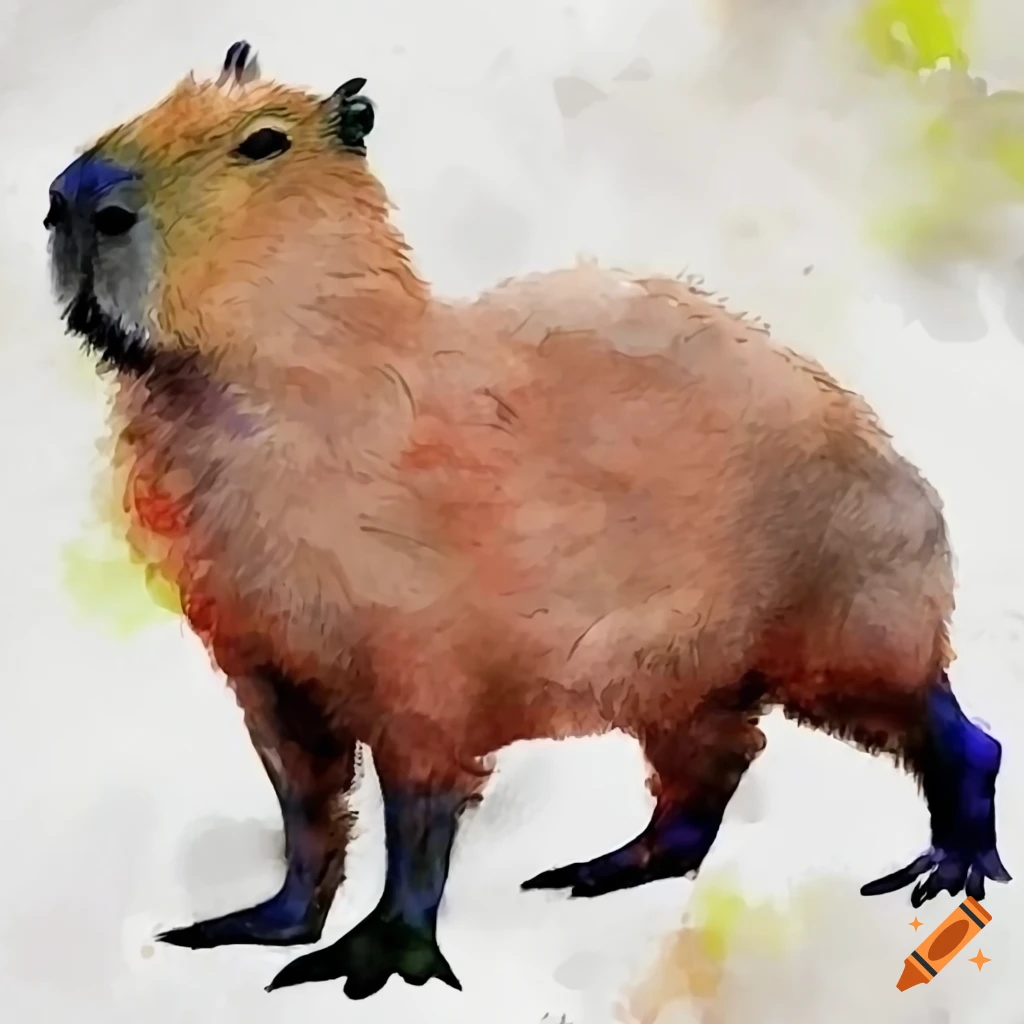 Capybara in tuxedo side view on Craiyon