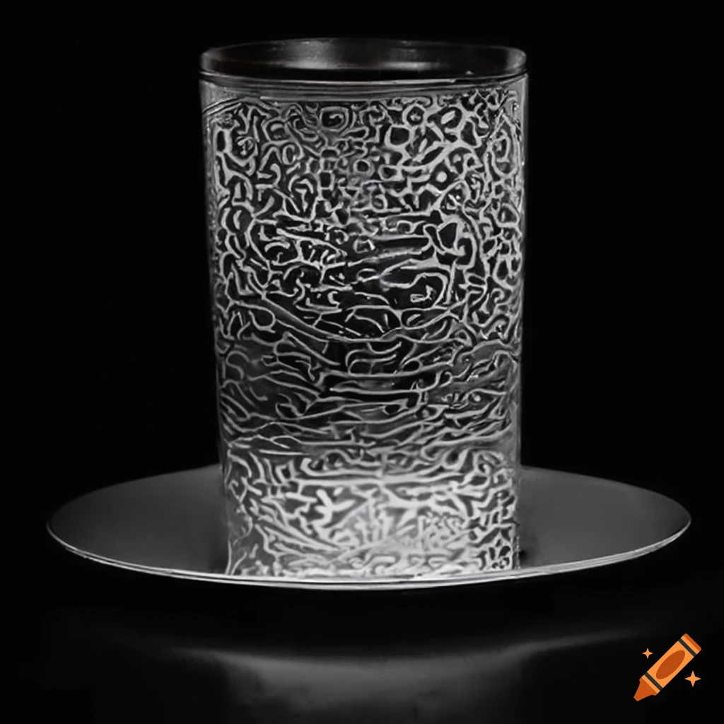 Iron 24 guage sheet metal acid etched pot