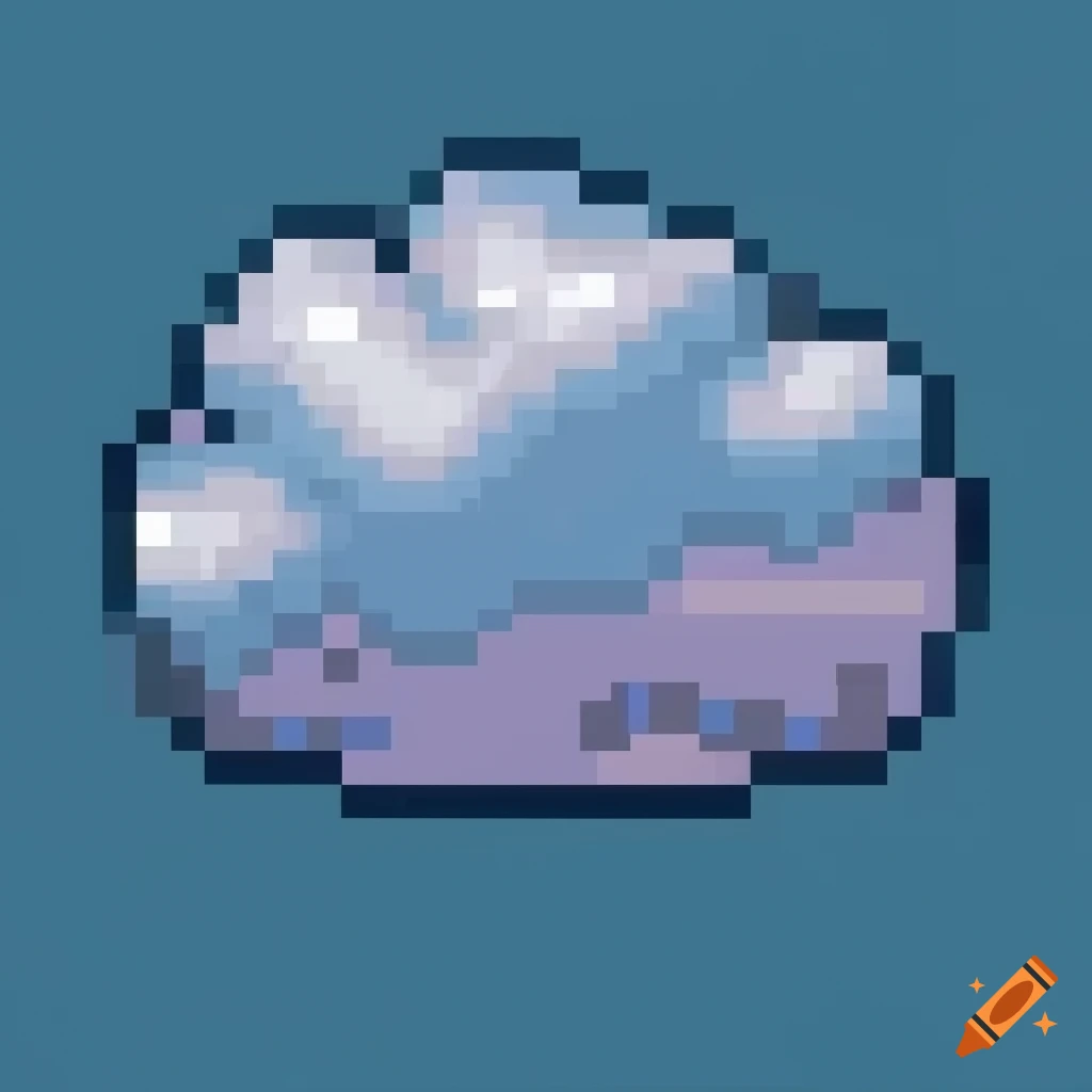 Clouds in pixel art on Craiyon