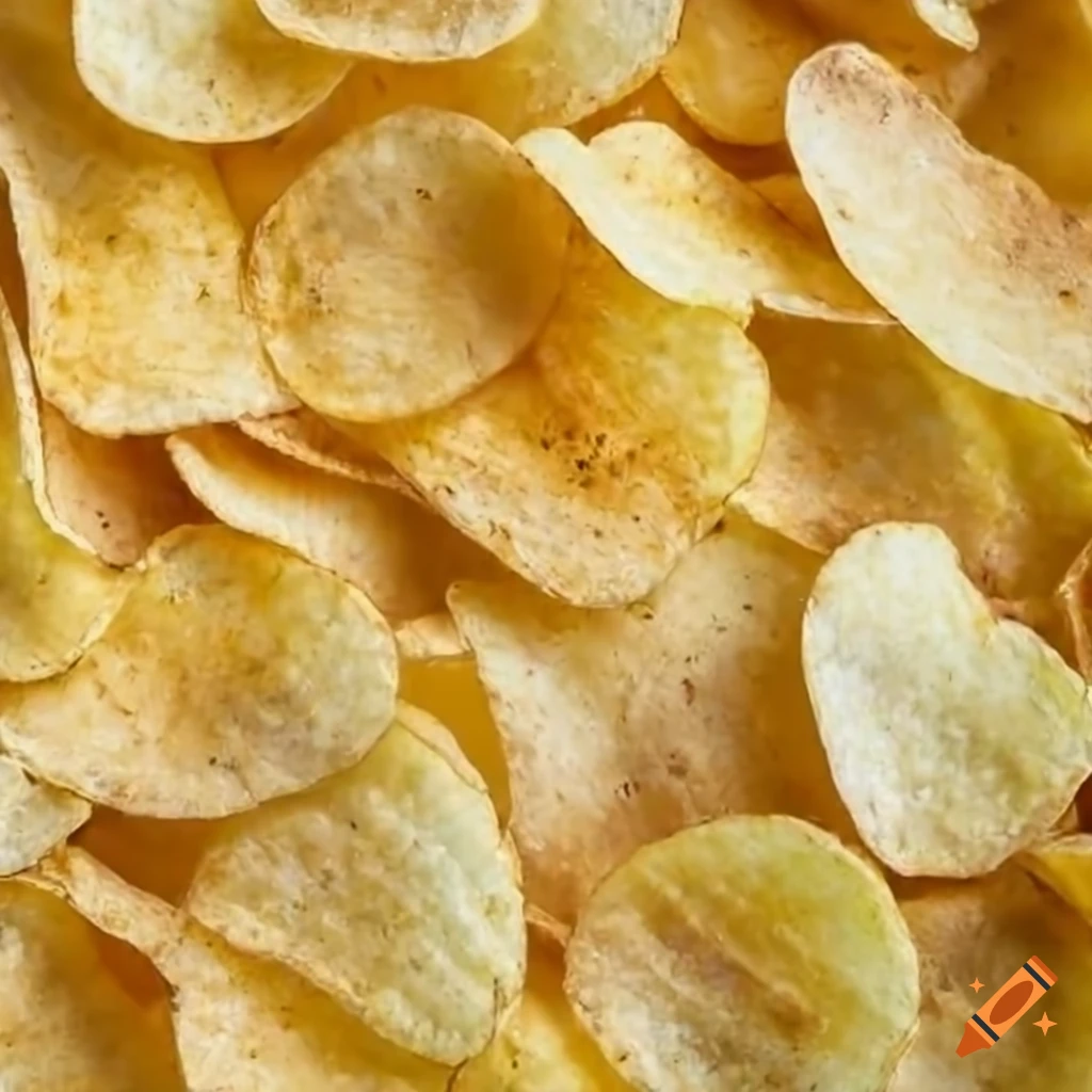 A background full of pieces of potato chips