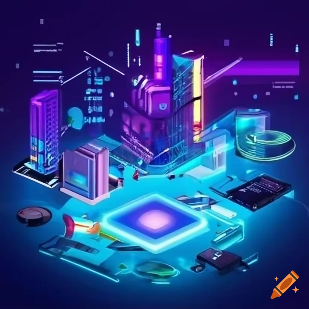 Digital marketing with a futuristic theme