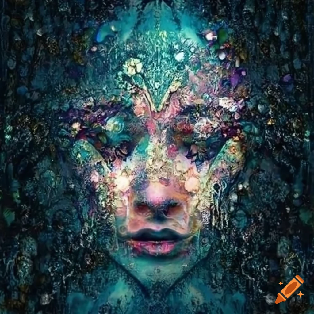 Create an extremely extraordinary and super detailed mirrored word made ...