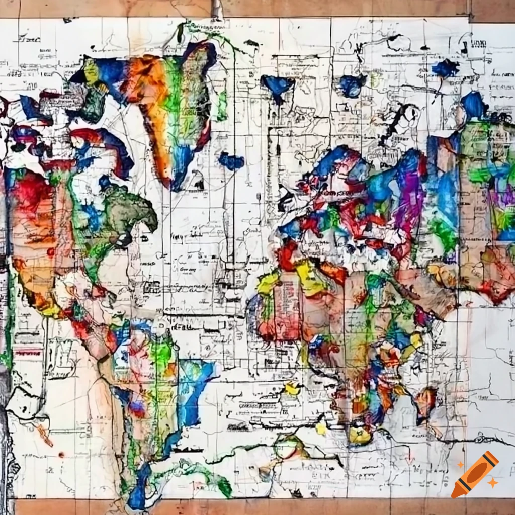 Students who are drawing a map