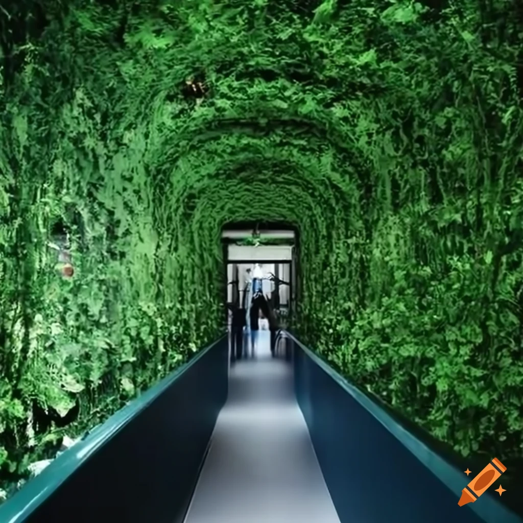 An indoor forrest with the ramboll logo hidden somewhere