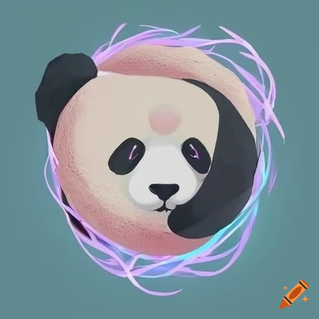 Ying and yang panda, geometric