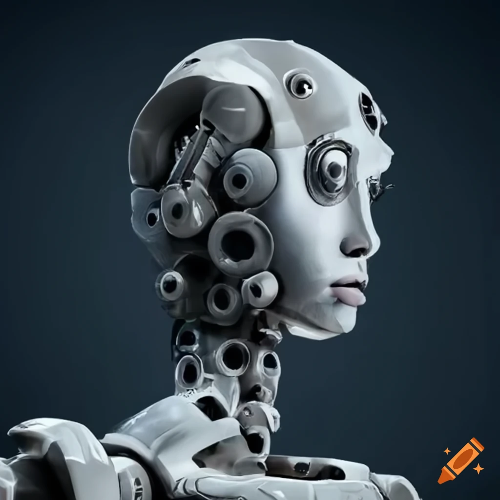 A Strict Robot made of Stone named, "M0535" on Craiyon