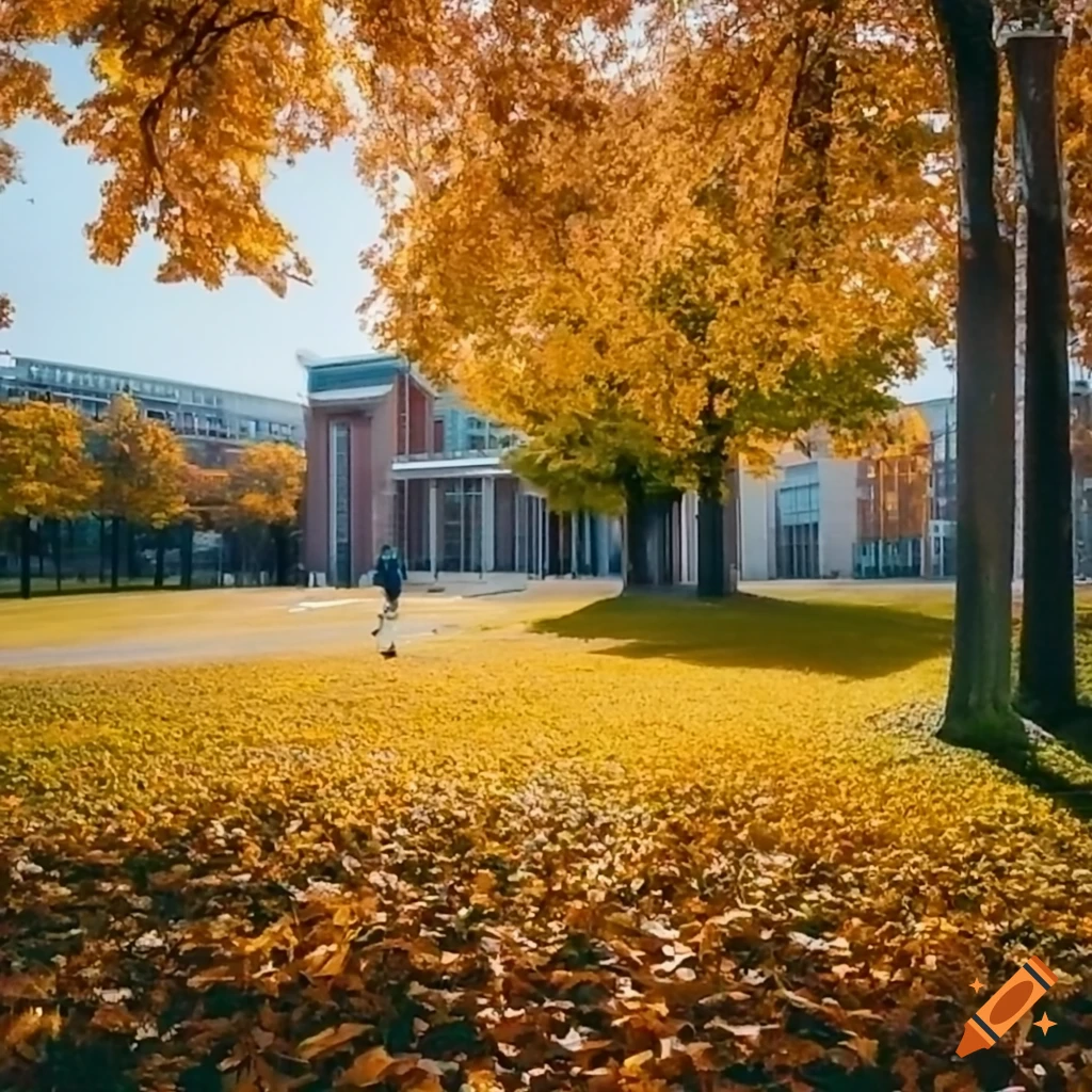 University campus in autumn on Craiyon