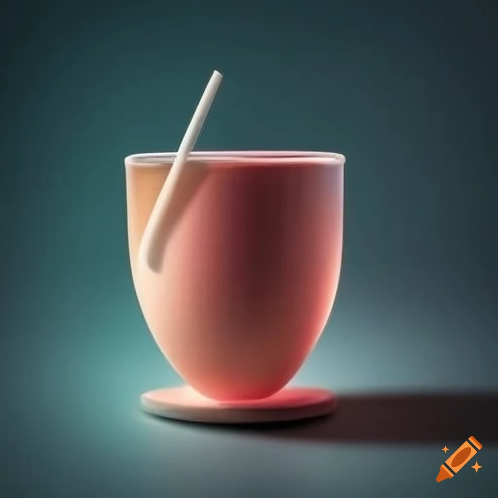 Cup with integrated straw