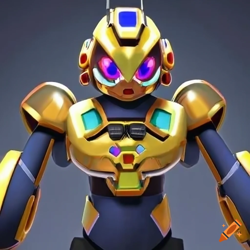 A MegaMan type boss with bee-inspired enhancements. His robotic ...