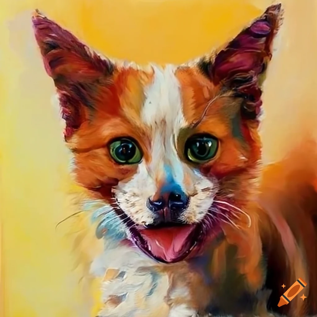 Cat dog hybrid on Craiyon