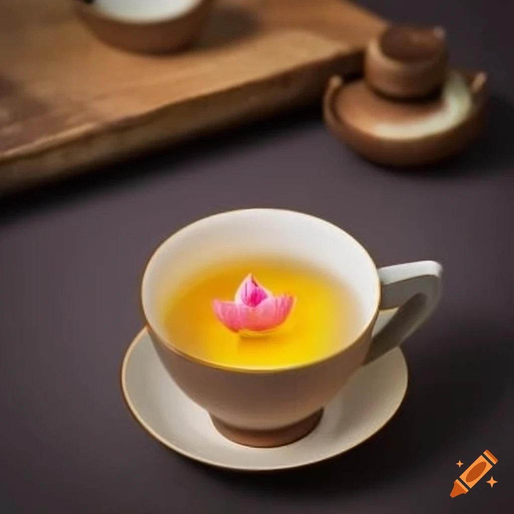 The cup of lotus tea