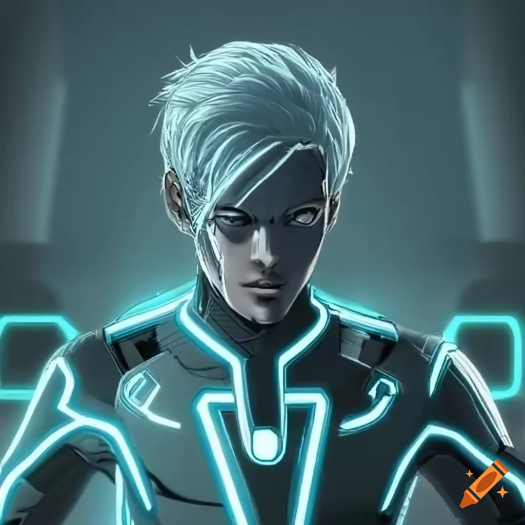 Tron uprising 3d 2d hybrid artstyle on Craiyon