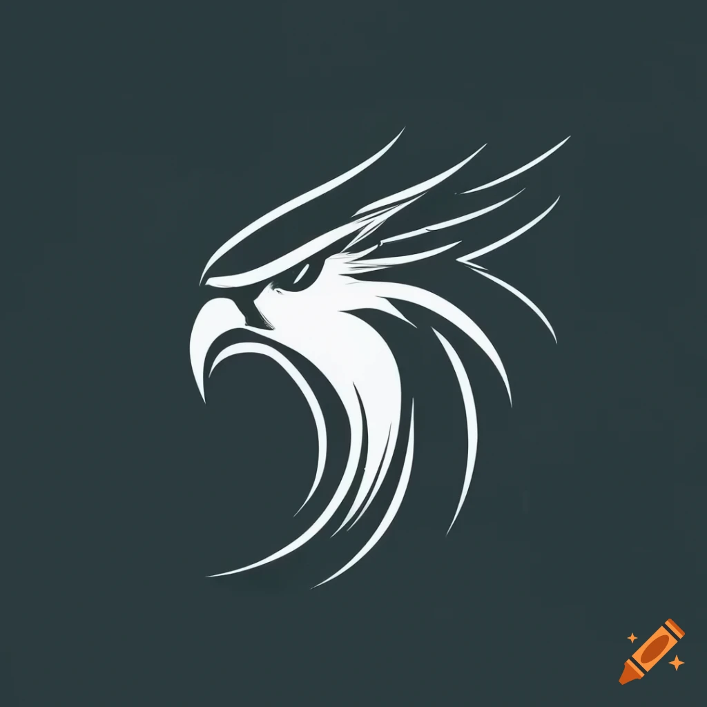 Corporate logo of a falcon, in the style of vector, vector drawing ...