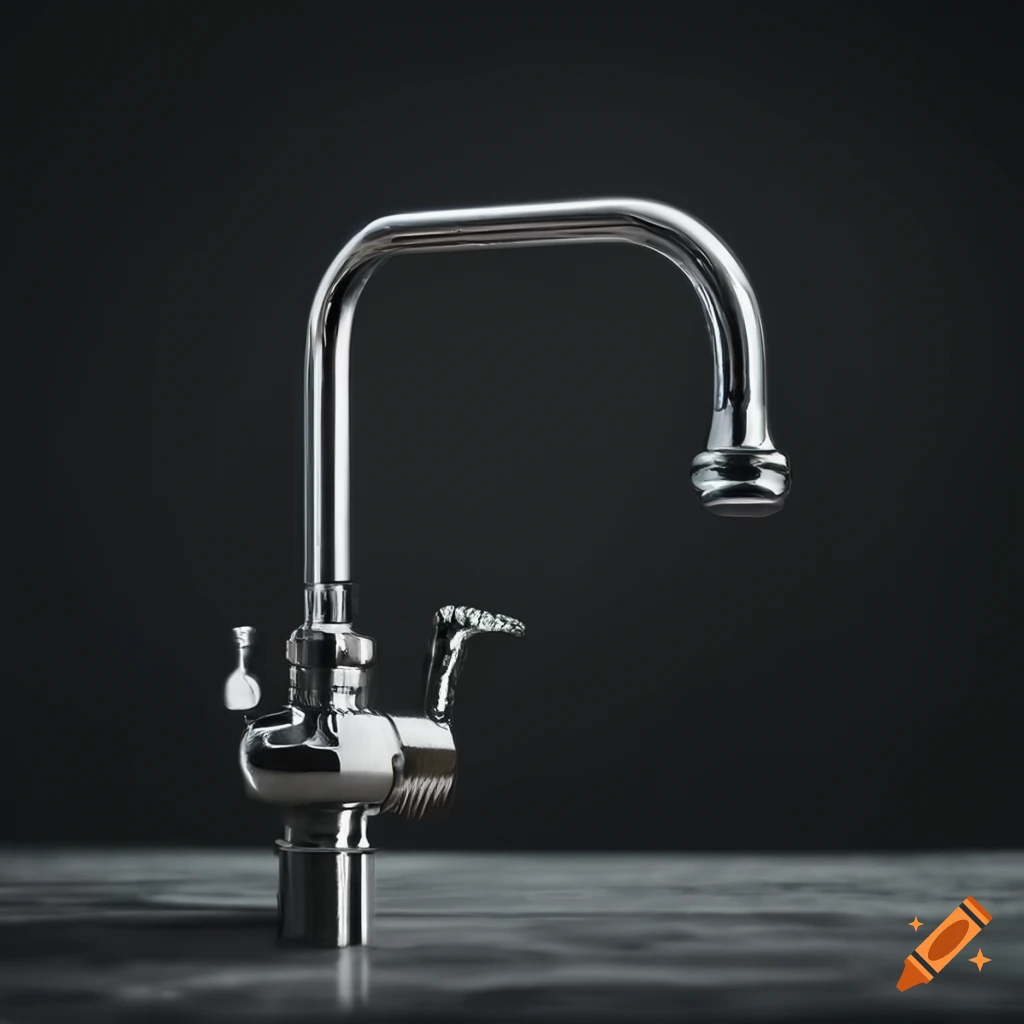 Stainless-steel-faucet color full-size hyper-realistic on Craiyon