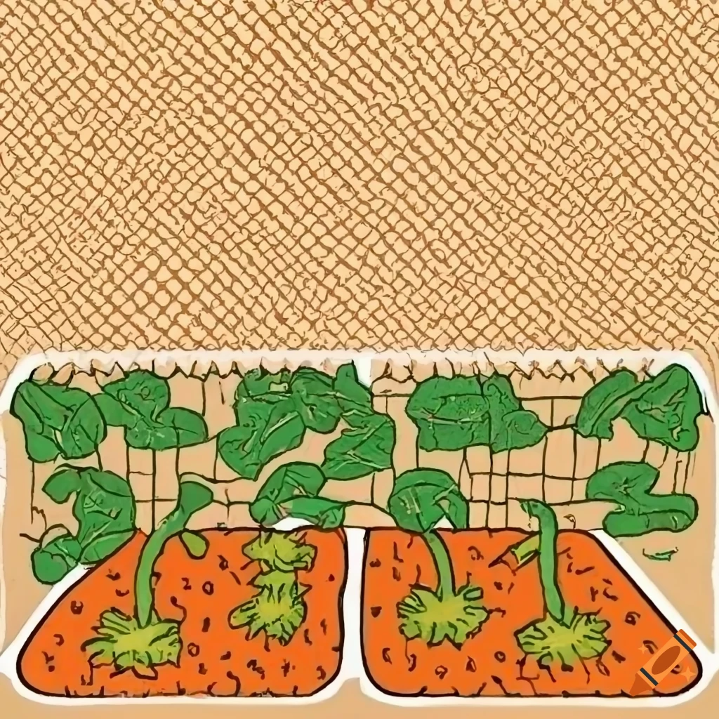 2d section of a pumpkin field on Craiyon