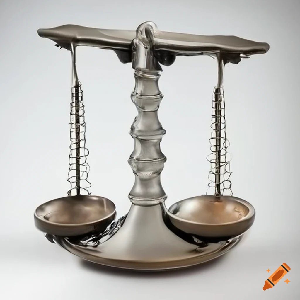 Metal-chemist-balance-scale color full-size hyper-realistic