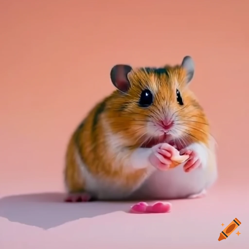 Hamster eating on Craiyon