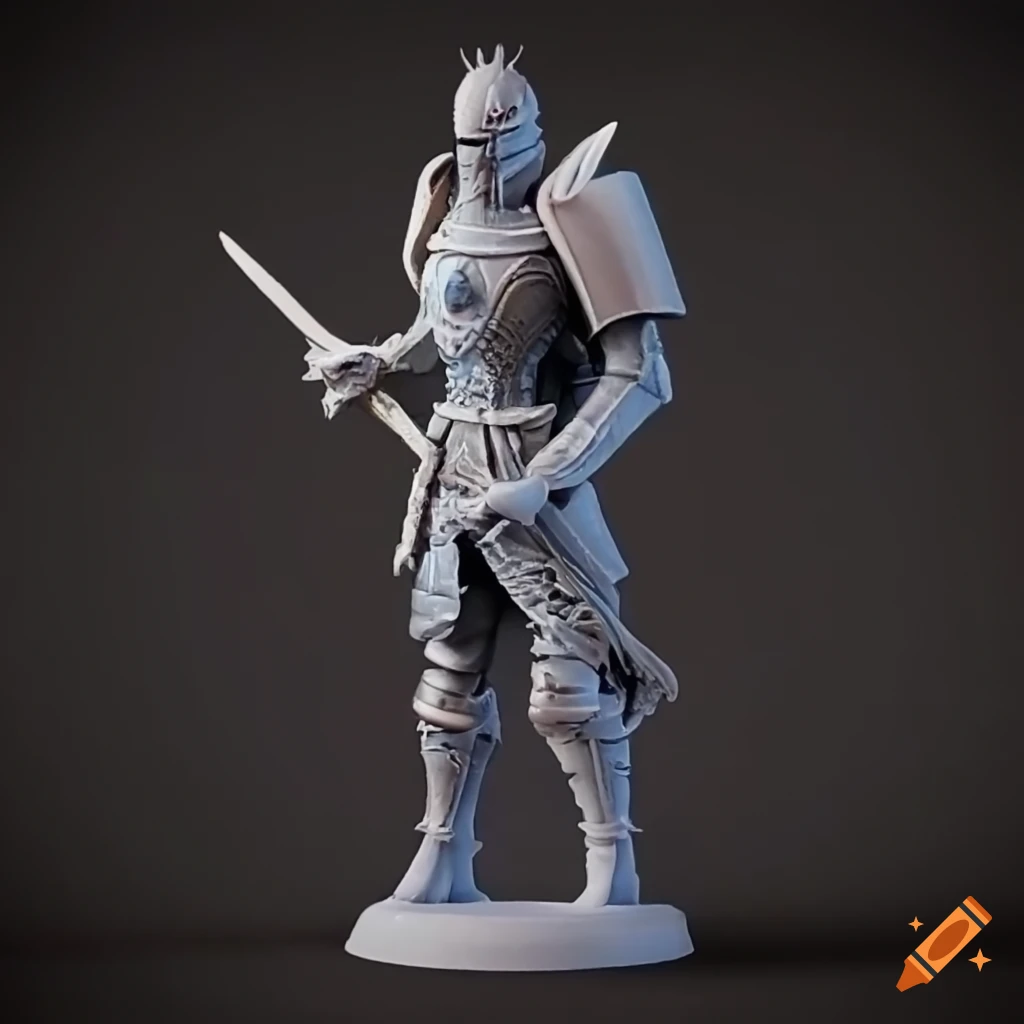 A 3d printed knight miniature