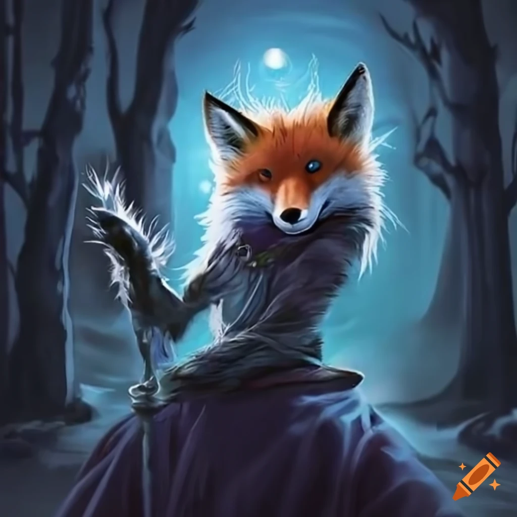 Fox wizard on Craiyon