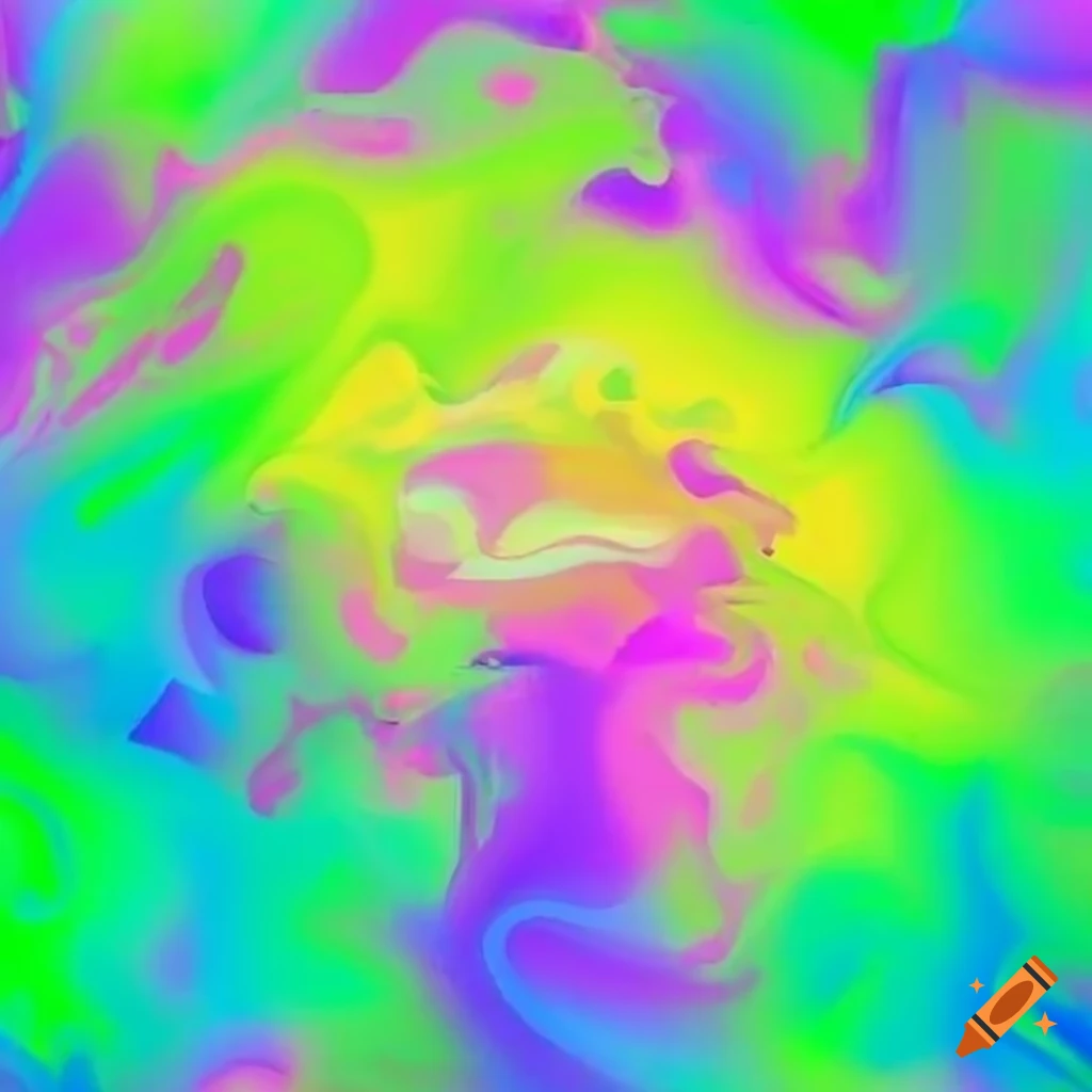Psychedelic pastel pink yellow blue purple green abstract on Craiyon