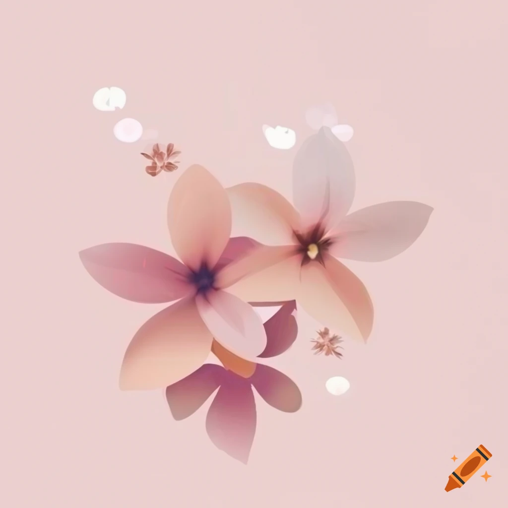 Pastel whimsical woodland flower transparent background