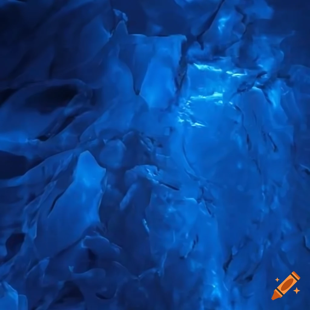 Texture blue glowing glacial ice on Craiyon